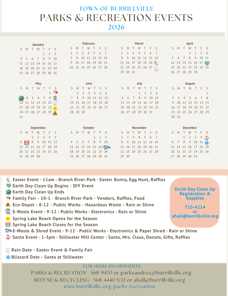 Recreation Events Calendar | Town of Burrillville RI